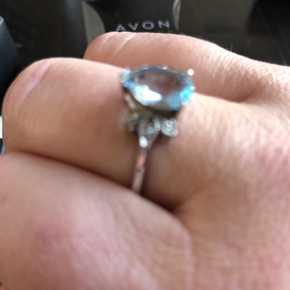 Avon | Jewelry | Genuine Blue Topaz Avon Sterling Silver 925 Ring ...